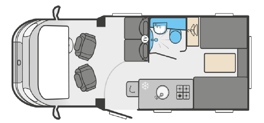 Swift Compact 4-Berth Motorhome Hire Tiffield - From £95/Night