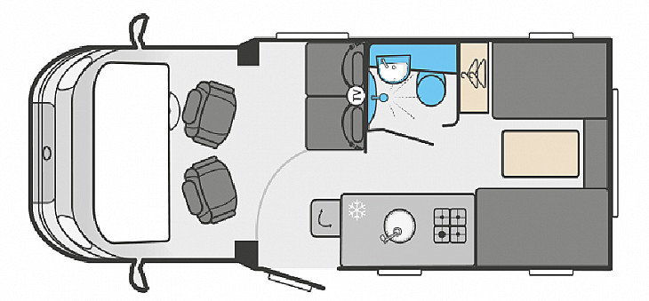 Swift Compact 4-Berth Motorhome Hire Tiffield - From £95/Night